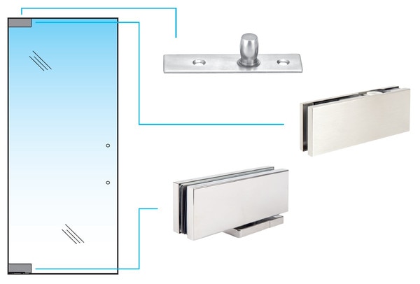 Alva Set Self-Closing PT20 Patch & Top Pivot - ADA 39" and Below Door ...