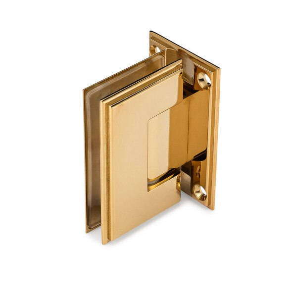 Symphony Standard Duty 90° Wall-Glass Hinge - Polished Brass PVD ...