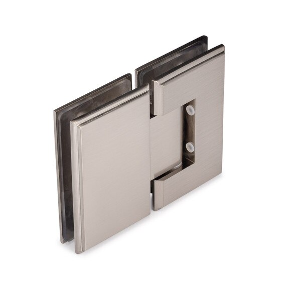 Symphony Standard Duty 180° Glass-Glass Hinge with 5° Offset - Brushed ...