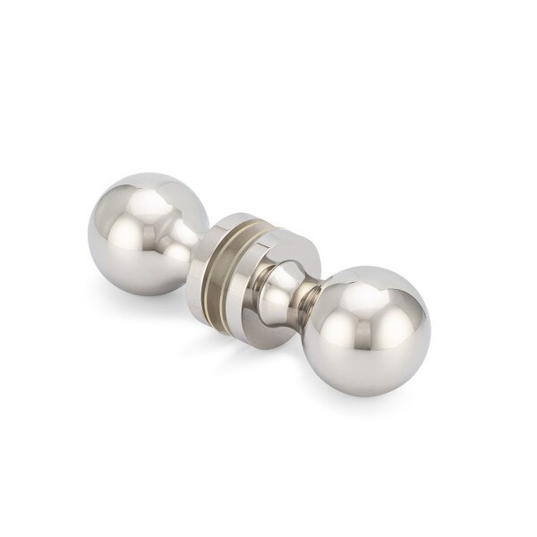 Coda Back-to-Back Knob - Polished Nickel | Portals Luxury Hardware
