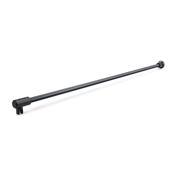 Fixed Panel Wall-Glass Support Bar - Matte Black | Portals Luxury Hardware