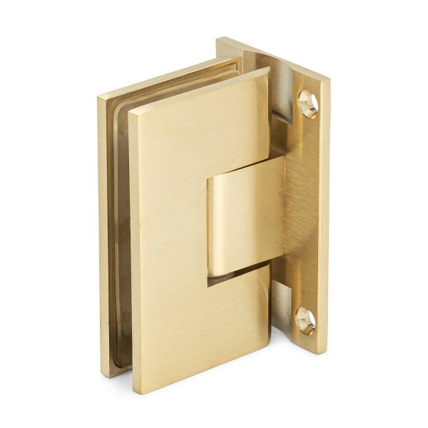 Taiga Standard Duty Adjustable 90° Wall-Glass Hinge - Brushed Brass PVD ...